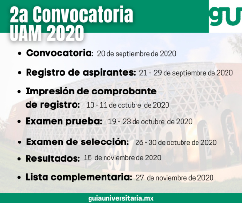 UAM: segunda convocatoria de selección 2020 nivel Licenciatura - Becas y Convocatorias